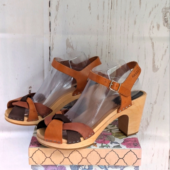 Swedish Hasbeens | Shoes | Swedish Hasbeens Platform Heel Sandals ...